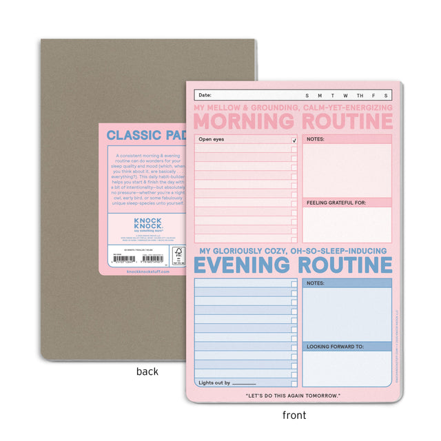 AM/PM Routine Pad - Morning Routine and Evening Routine Tracker Pad ...