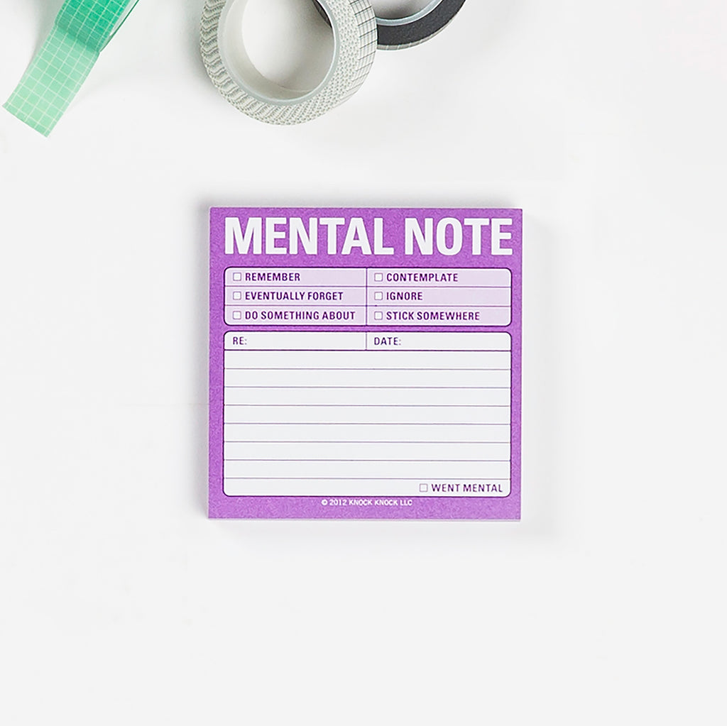 Knock Knock Mental Note Sticky Notes
