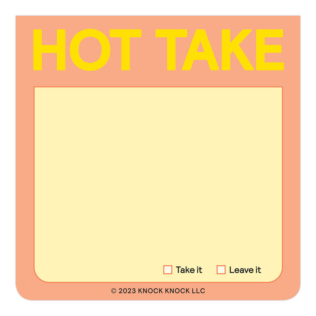 Hot Take Sticky Notes (Pastel Version) | Knock Knock