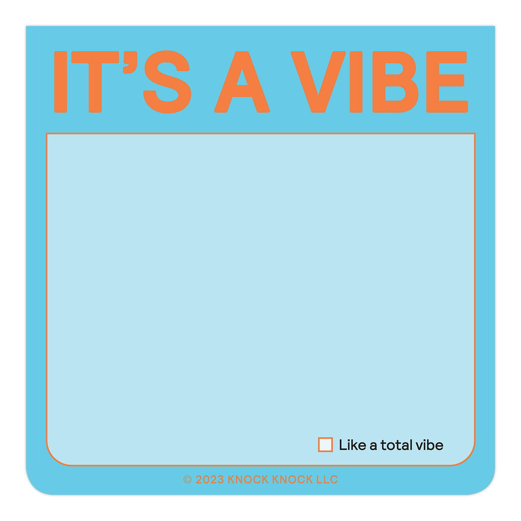 It's a Vibe Sticky Notes (Pastel Version) | Knock Knock